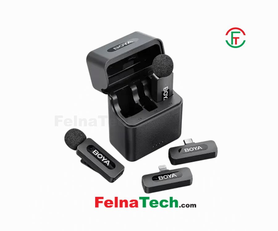Boya BY-V3 Combo Dual Wireless Mic System.