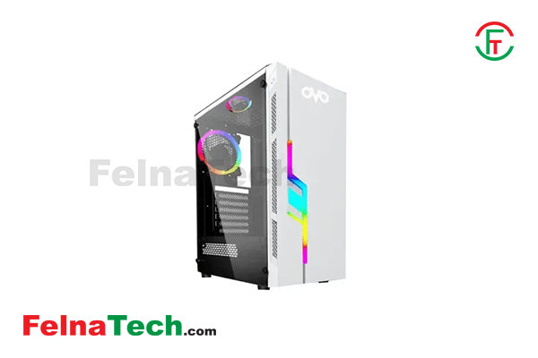 OVO JX188-7W Mid Tower RGB Gaming Case OVO-JX188-7W
