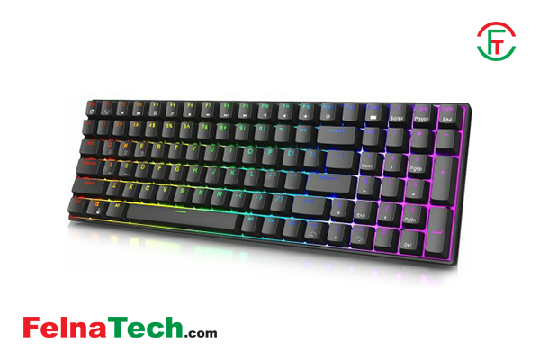 ROYAL KLUDGE RK100 RGB Wireless Mechanical Keyboard Brown Switch RK100