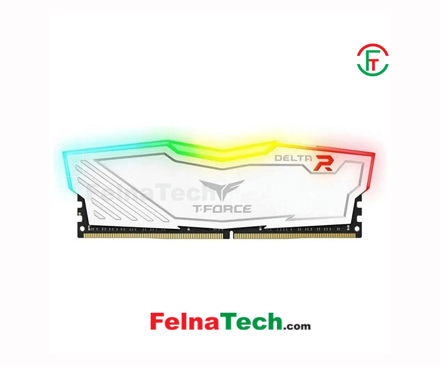 TEAM T-FORCE DELTA RGB WHITE 8GB 3200MHz DDR4 Desktop Gaming RAM