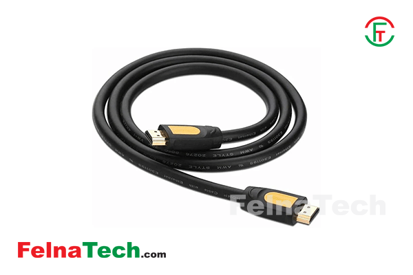 Ugreen HD101 (11106) HDMI Male to Male, 15 Meter, Black-Yellow Cable UGREEN-HD101-MALE-TO-MALE-15M